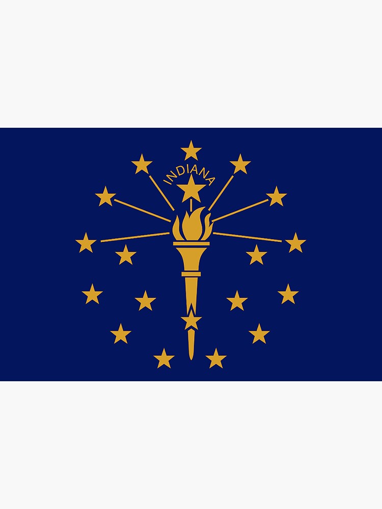 "Indiana state flag sticker" Sticker for Sale by LngStr | Redbubble