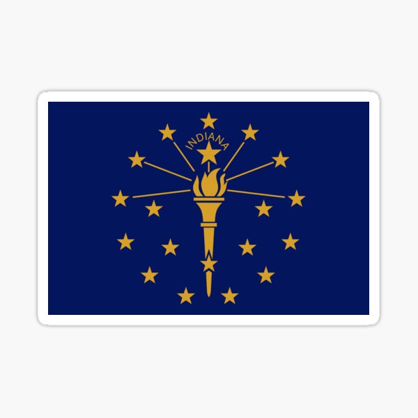 "Indiana state flag sticker" Sticker for Sale by LngStr | Redbubble