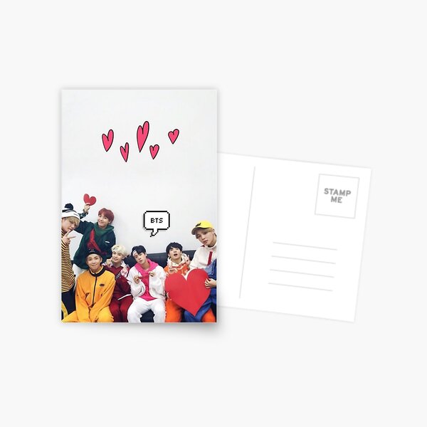 "BTS Band Fan Art " Postcard by wildfrench | Redbubble