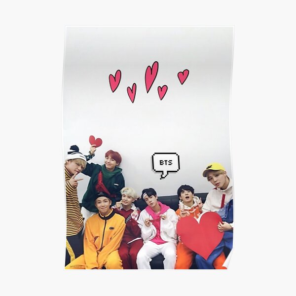 "BTS Band Fan Art " Poster by wildfrench | Redbubble