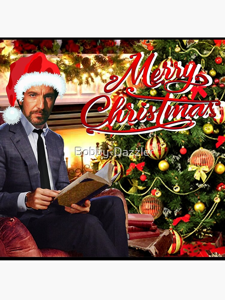 "Die Hard Hans Gruber Merry Christmas" Throw Pillow by Bobby-Dazzler | Redbubble