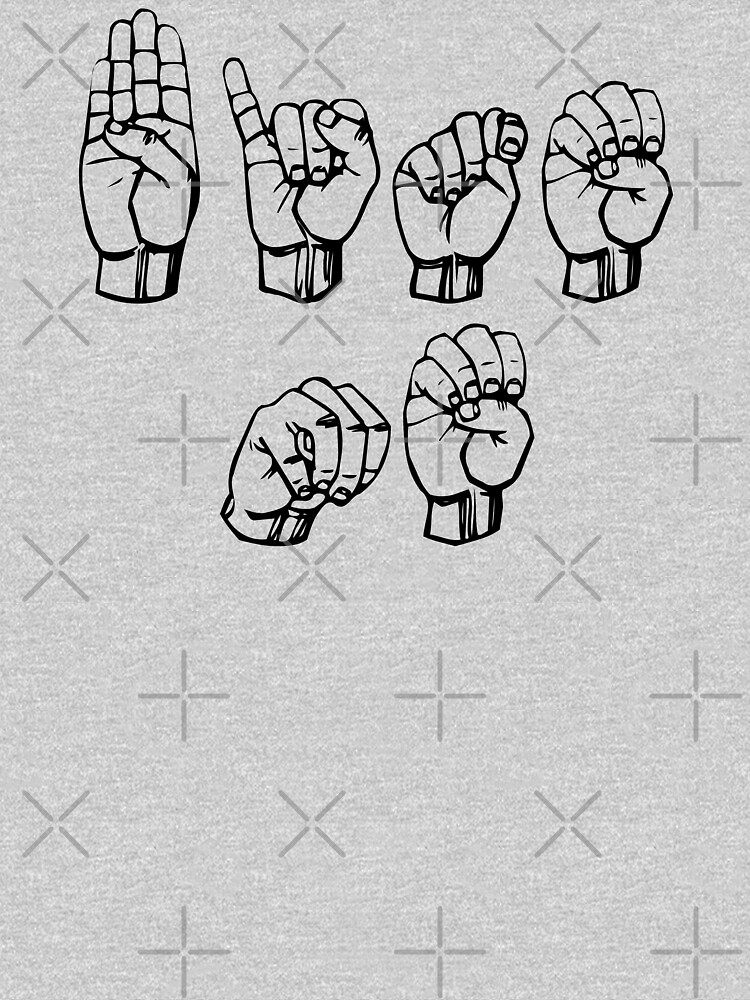 "Bite Me Sign Language sticker" T-shirt for Sale by MadEDesigns ...