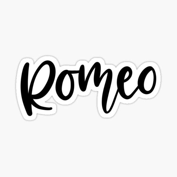 "Romeo" Sticker for Sale by zc29 | Redbubble