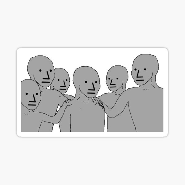 "NPC" Sticker for Sale by azenonerr | Redbubble