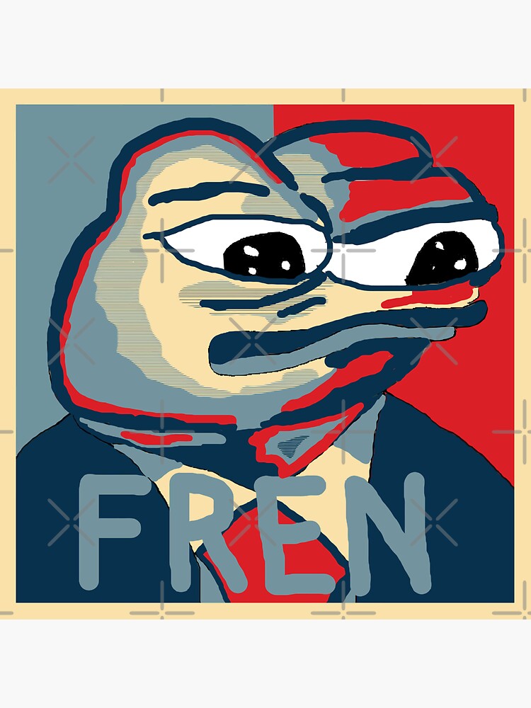 "Pepe the frog FREN Obama Hope Style" Sticker for Sale by orinemaster ...