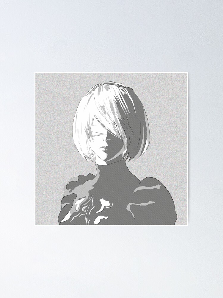 "2B - NieR: Automata" Poster by mooncore | Redbubble