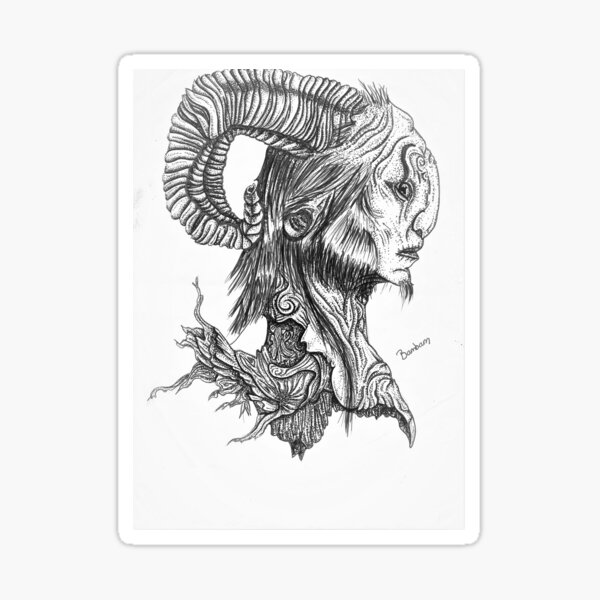 "Pans labyrinth Faun " Sticker for Sale by Bambams-art | Redbubble