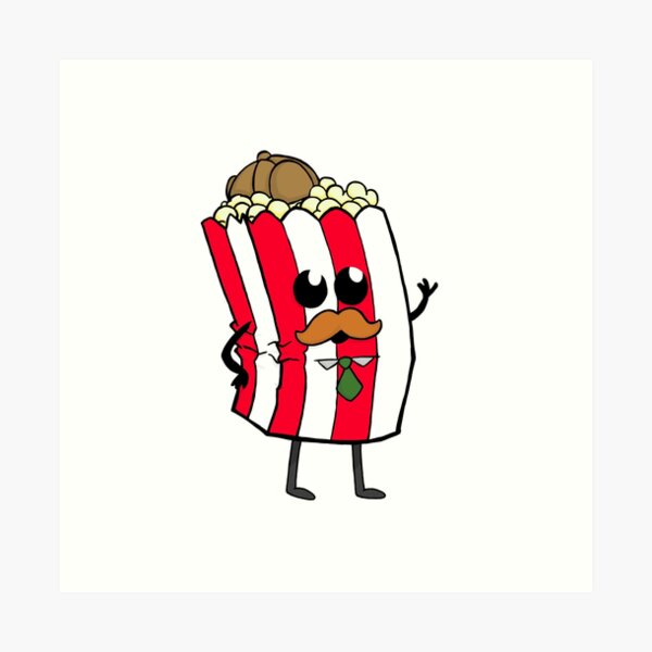 "Detective Popcorn and his Buttery Goodness!" Art Print by synthsoulart ...
