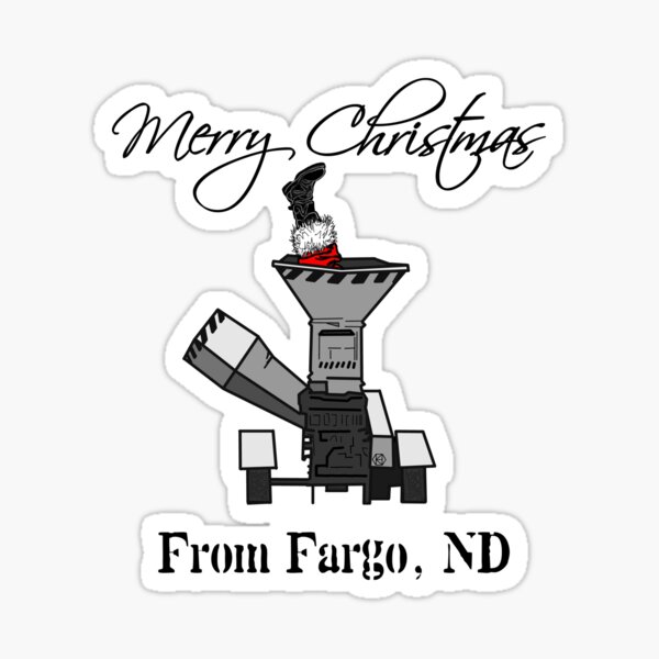 "Santa visits Fargo" Sticker for Sale by spikadouglas | Redbubble