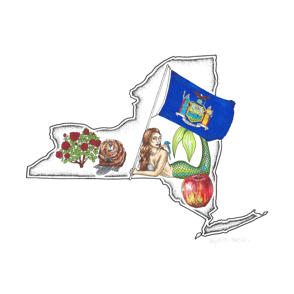 "New York Mermaid" by Elizabeth Weglein | Redbubble