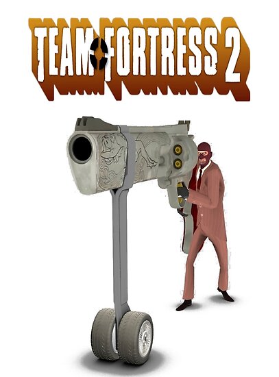 "Team Fortress 2 - Spy Holding Giant Ambassador" Poster by tymersdesigns | Redbubble