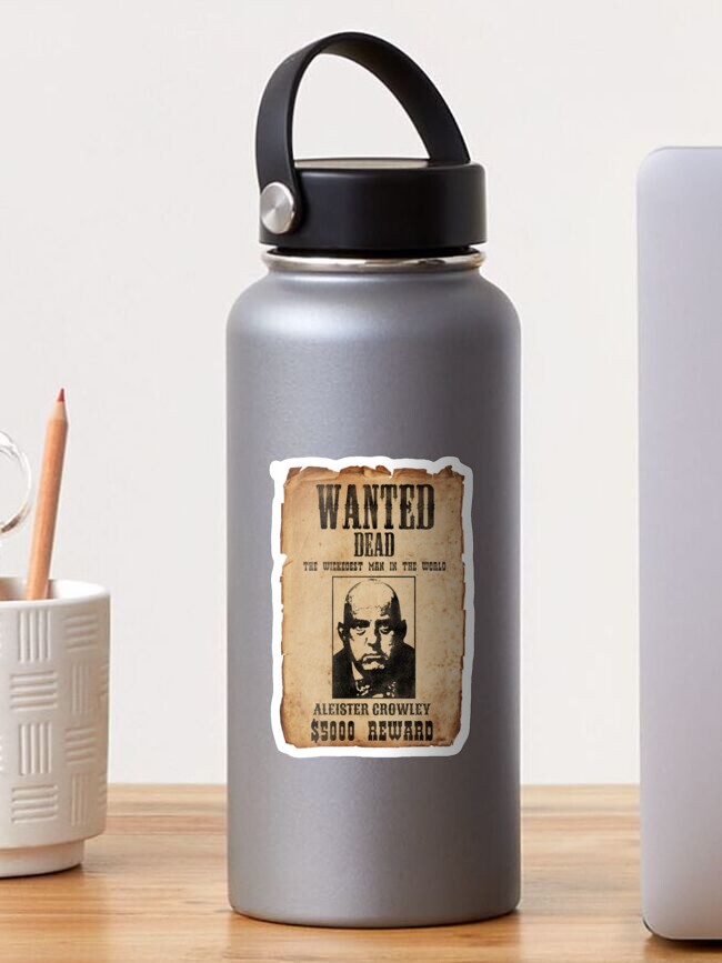 "Aleister Crowley: Vintage Wanted Poster Design" Sticker for Sale by ...