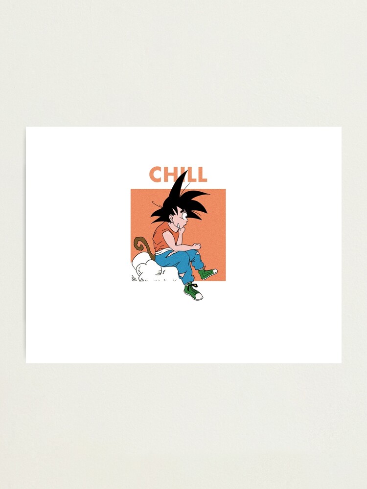 "goku chill, fanart chill design goku art urban" Photographic Print by ...