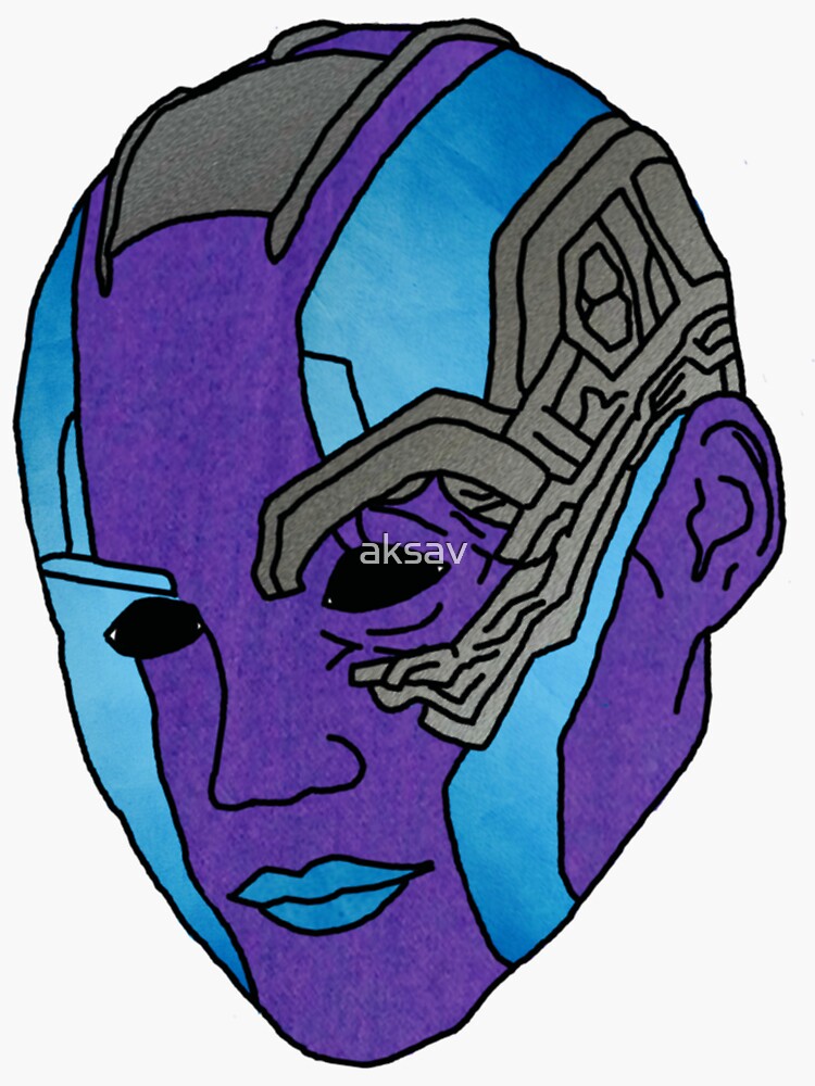 "nebula character drawing " Sticker by aksav | Redbubble