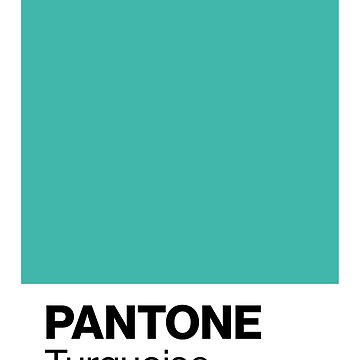 "Pantone Turquoise - Color of the year 2010" Sticker by Chloé Fortin ...