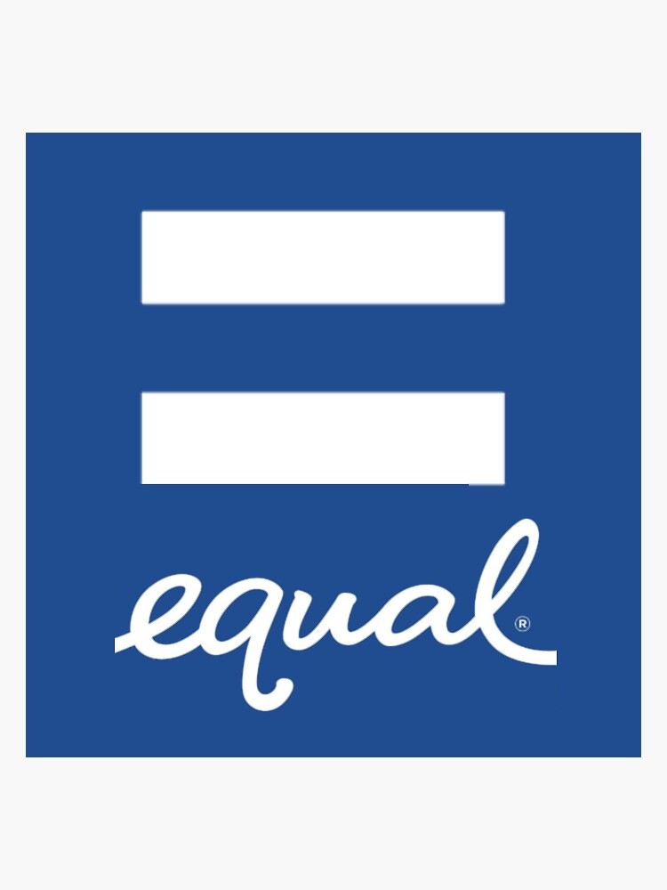 "Equal Logo Equality" Sticker for Sale by talialif | Redbubble