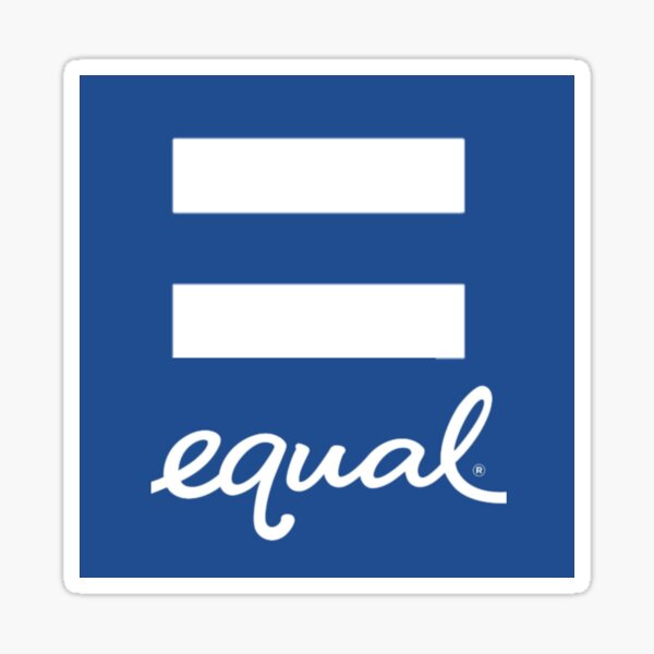 "Equal Logo Equality" Sticker for Sale by talialif | Redbubble