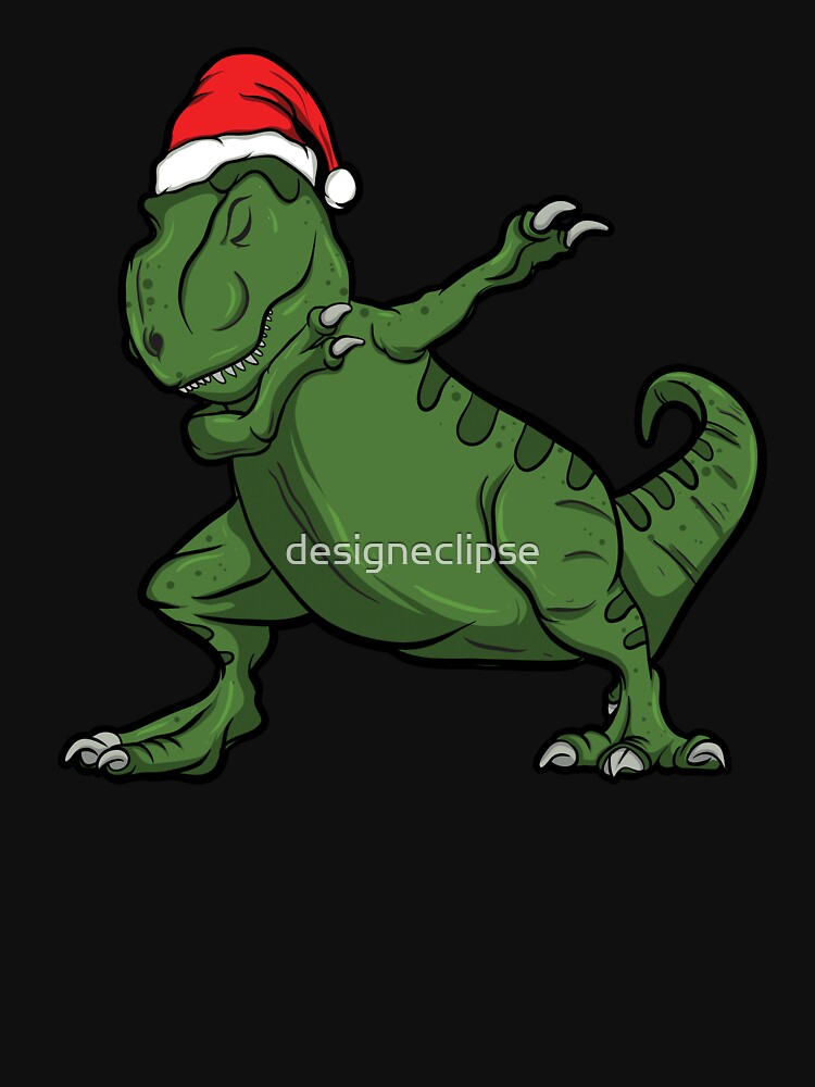 "Christmas Dinosaur Dabbing T-Rex" T-shirt by designeclipse | Redbubble ...