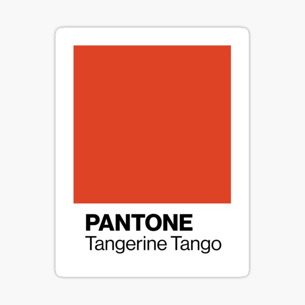 "Pantone Tangerine Tango - Color of the year 2012" Sticker by ...