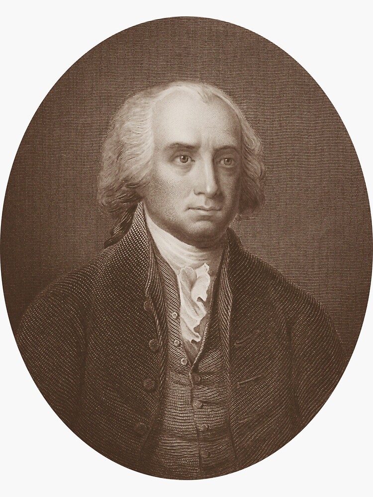 "James Madison Engraved Portrait" Sticker for Sale by warishellstore ...