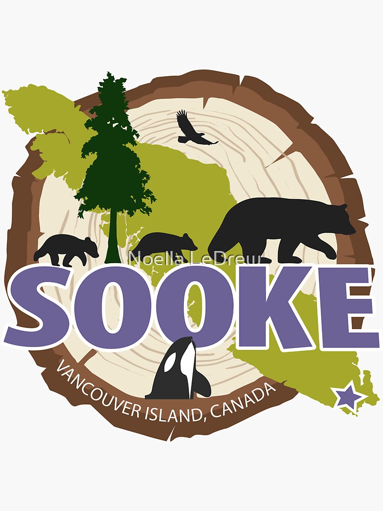 "Sooke Mama Bear" Sticker for Sale by noellaledrew | Redbubble