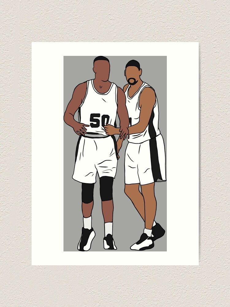 "David Robinson And Tim Duncan" Art Print by RatTrapTees | Redbubble
