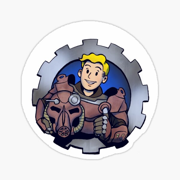 "Fallout power armor vault boy" Sticker for Sale by Ondinel | Redbubble