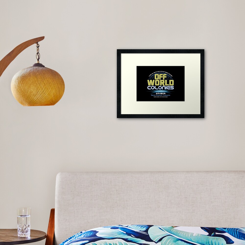 "Blade Runner - Shimata Dominguez Off World Colonies" Framed Art Print ...