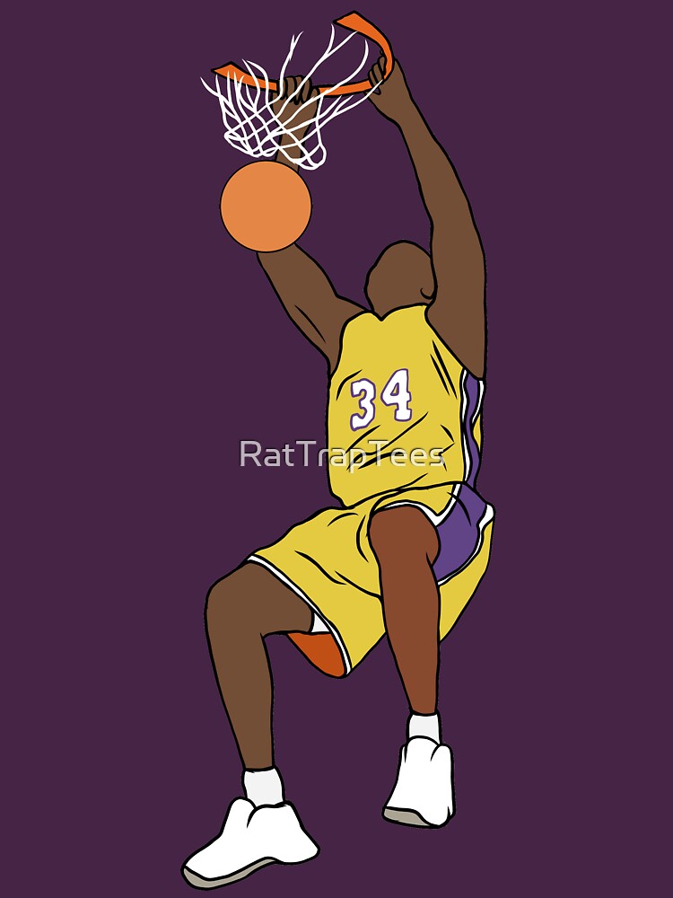 "Shaquille O'Neal Dunk" T-shirt for Sale by RatTrapTees | Redbubble ...