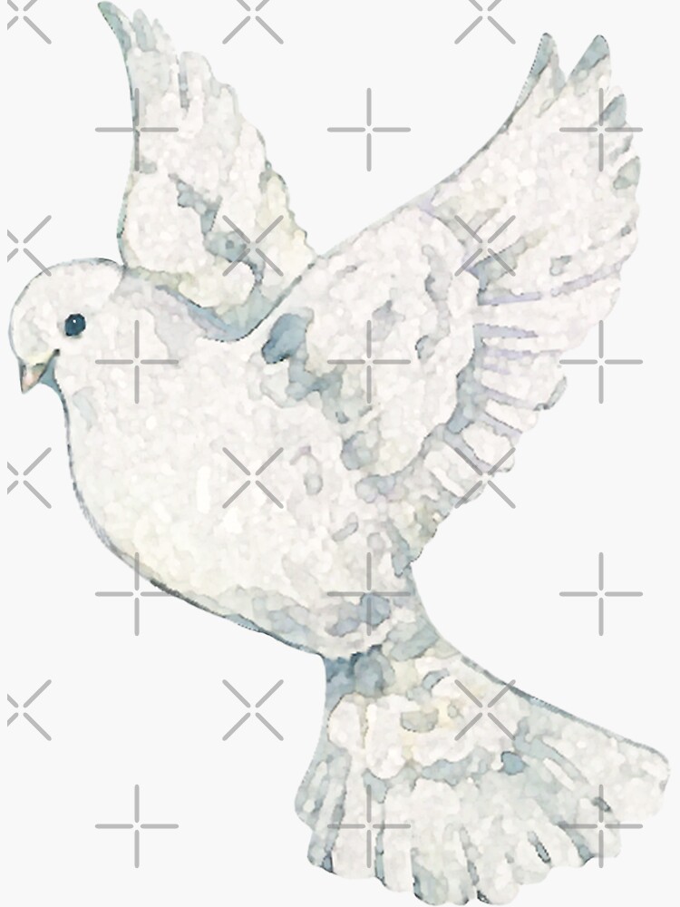 "White Dove" Sticker for Sale by ArtofPaperCraft | Redbubble