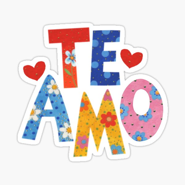 "Colorful Te amo" Sticker by Seehas-Design | Redbubble