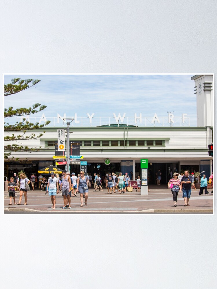"Manly Wharf on Sydney Northern Beaches" Poster for Sale by martinberry ...