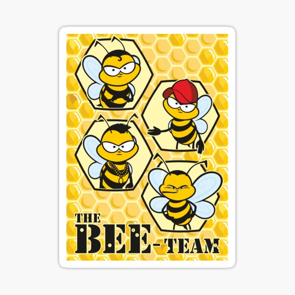 "The Bee Team" Sticker for Sale by jamieleeart | Redbubble