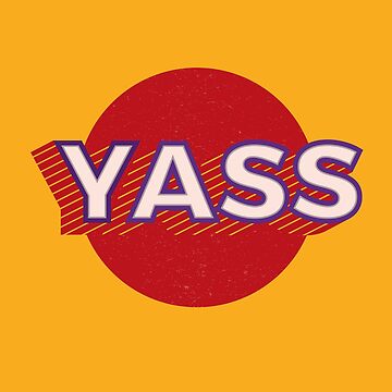 "RETRO YASS " Sticker for Sale by tbaer27 | Redbubble