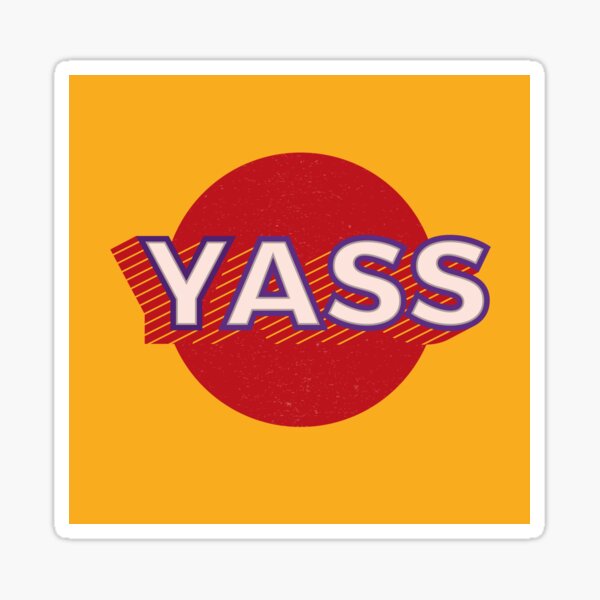 "RETRO YASS " Sticker for Sale by tbaer27 | Redbubble