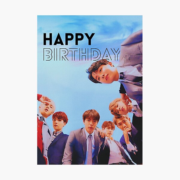 "Happy Birthday BTS" Photographic Print by marisaurban | Redbubble