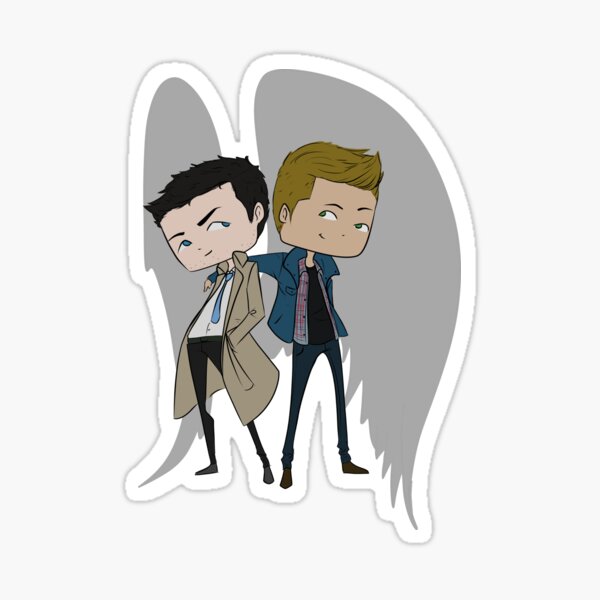 "Chibi Destiel (Wings)" Sticker for Sale by NPInfiniteArt | Redbubble