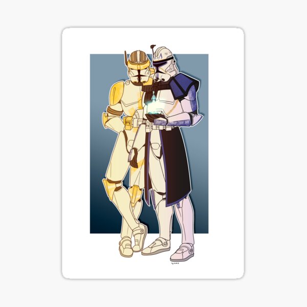 "Commander Cody and Captain Rex" Sticker for Sale by finjadrawings ...