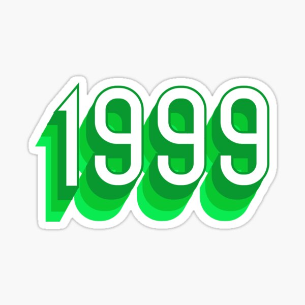"1999" Sticker for Sale by Kristine Holland | Redbubble