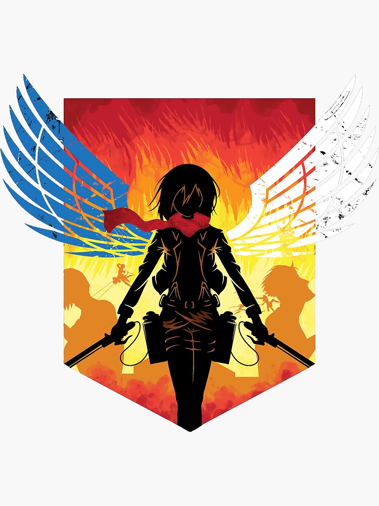 "mikasa" Sticker by AlexMunegu | Redbubble