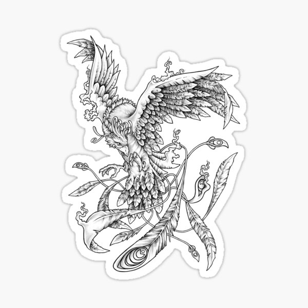 "Phoenix" Sticker for Sale by delavegart | Redbubble