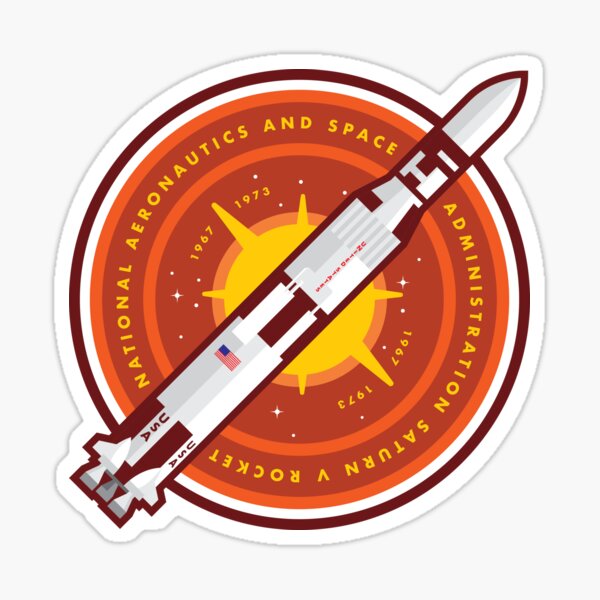 "Saturn V Rocket Badge / Patch" Sticker by Jamieferrato19 | Redbubble