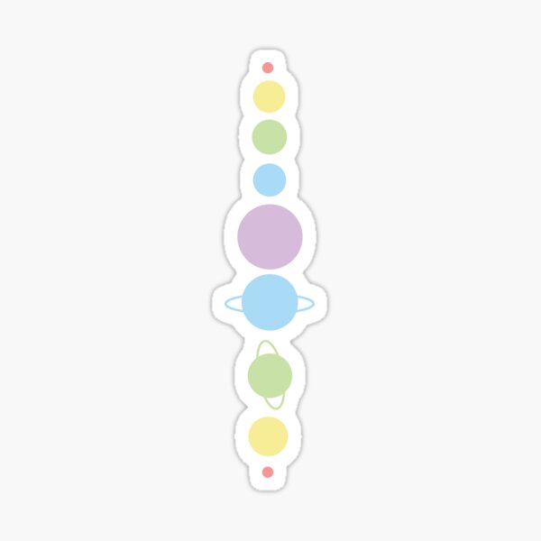 "LGBTQ+ Minimalist Pride Solar System" Sticker by orchidd | Redbubble
