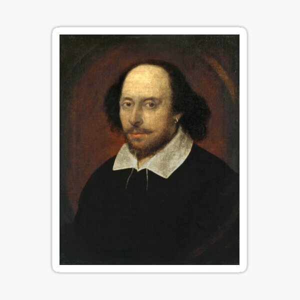 "William Shakespeare" Sticker by romeobravado | Redbubble