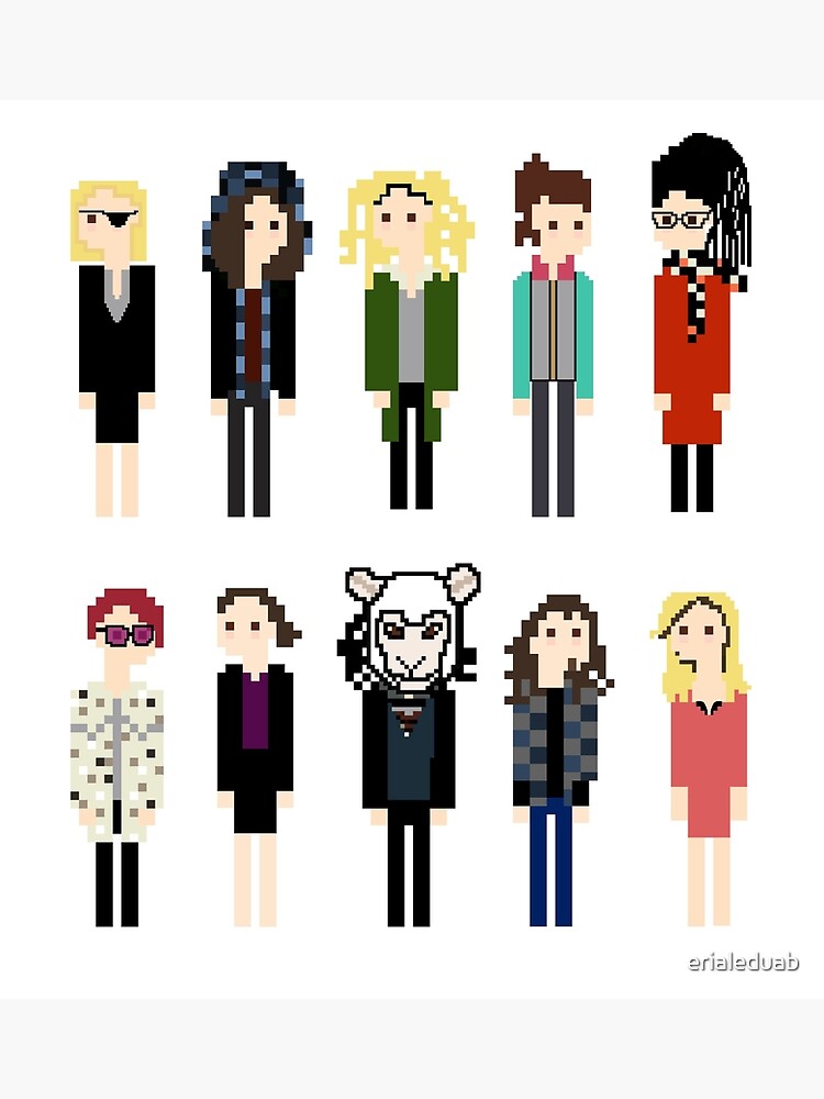 "Orphan Black Pixel Clones" Art Print for Sale by erialeduab | Redbubble