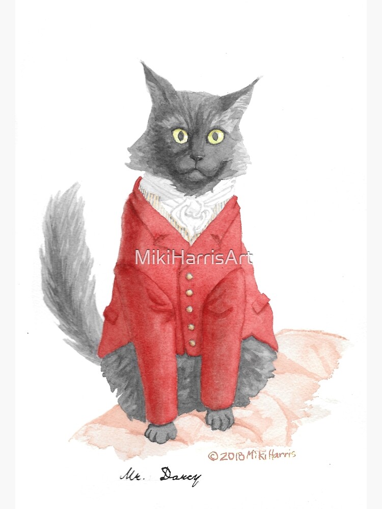 "Mr. Darcy in a new red coat." Poster by MikiHarrisArt | Redbubble
