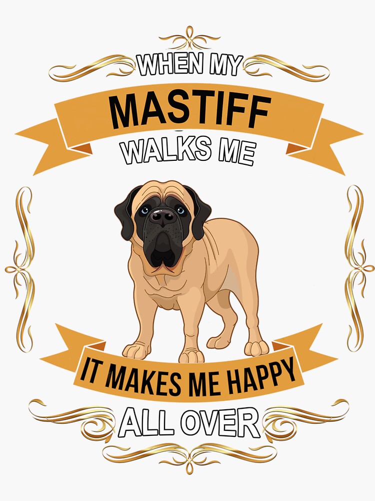 "Mastiff Dog" Sticker by rsparksa | Redbubble