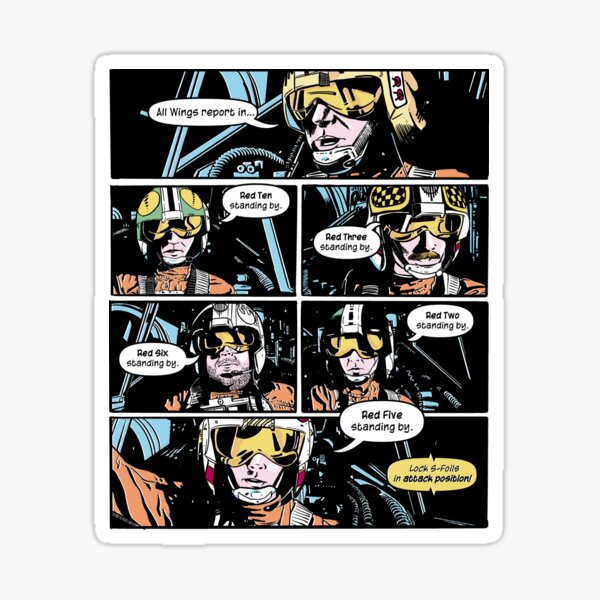 "Red Five Standing By" Sticker for Sale by mannypdesign | Redbubble