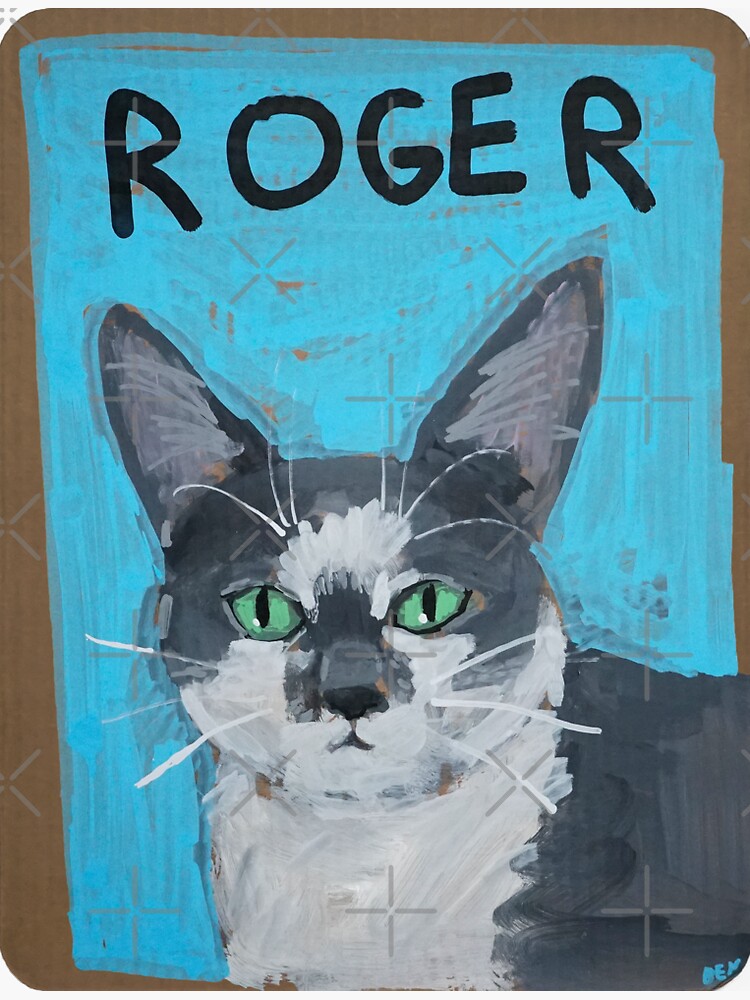 "Roger" Sticker for Sale by blenovitz | Redbubble