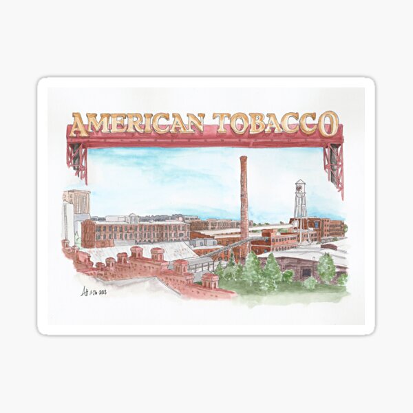 "American Tobacco" Sticker for Sale by AlexandraHagman | Redbubble
